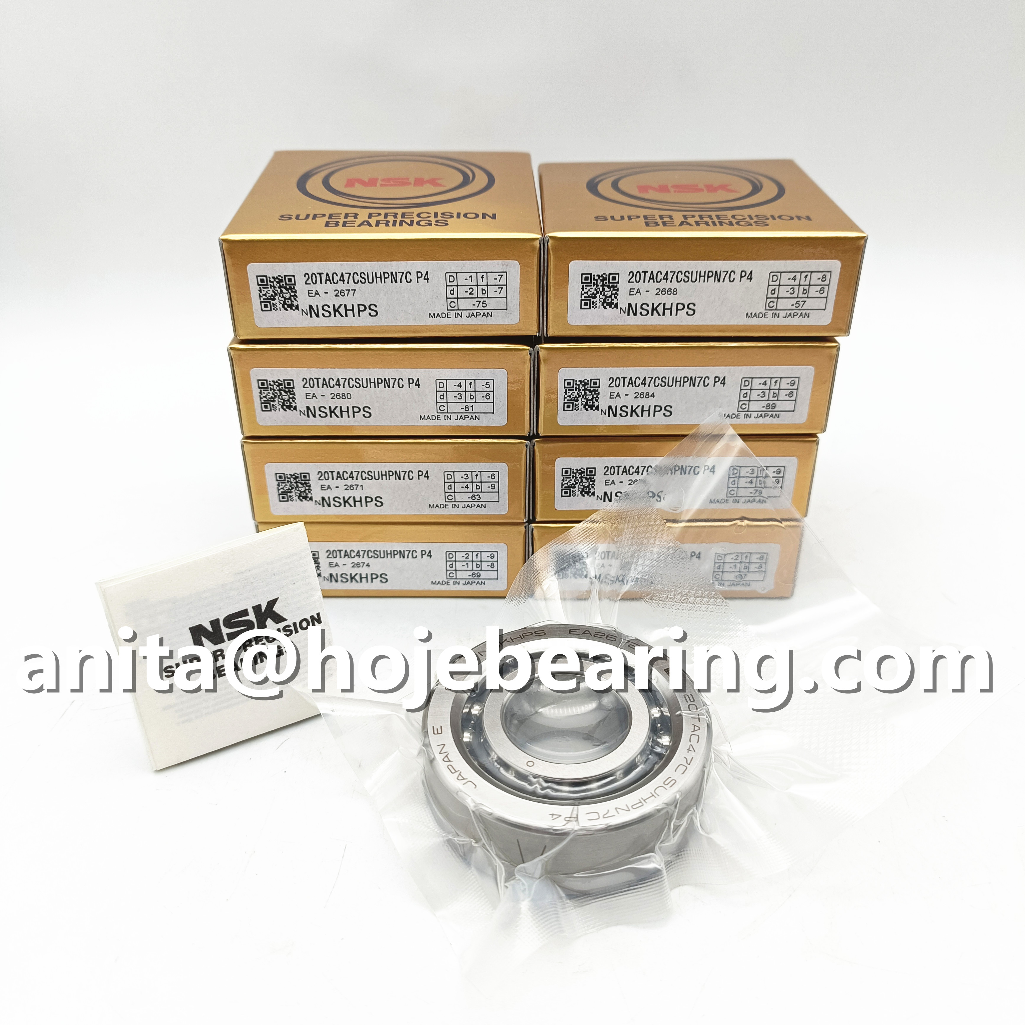 NSK 20TAC47 Thrust Angular Contact Ball Bearing for Ball Screw Support ...